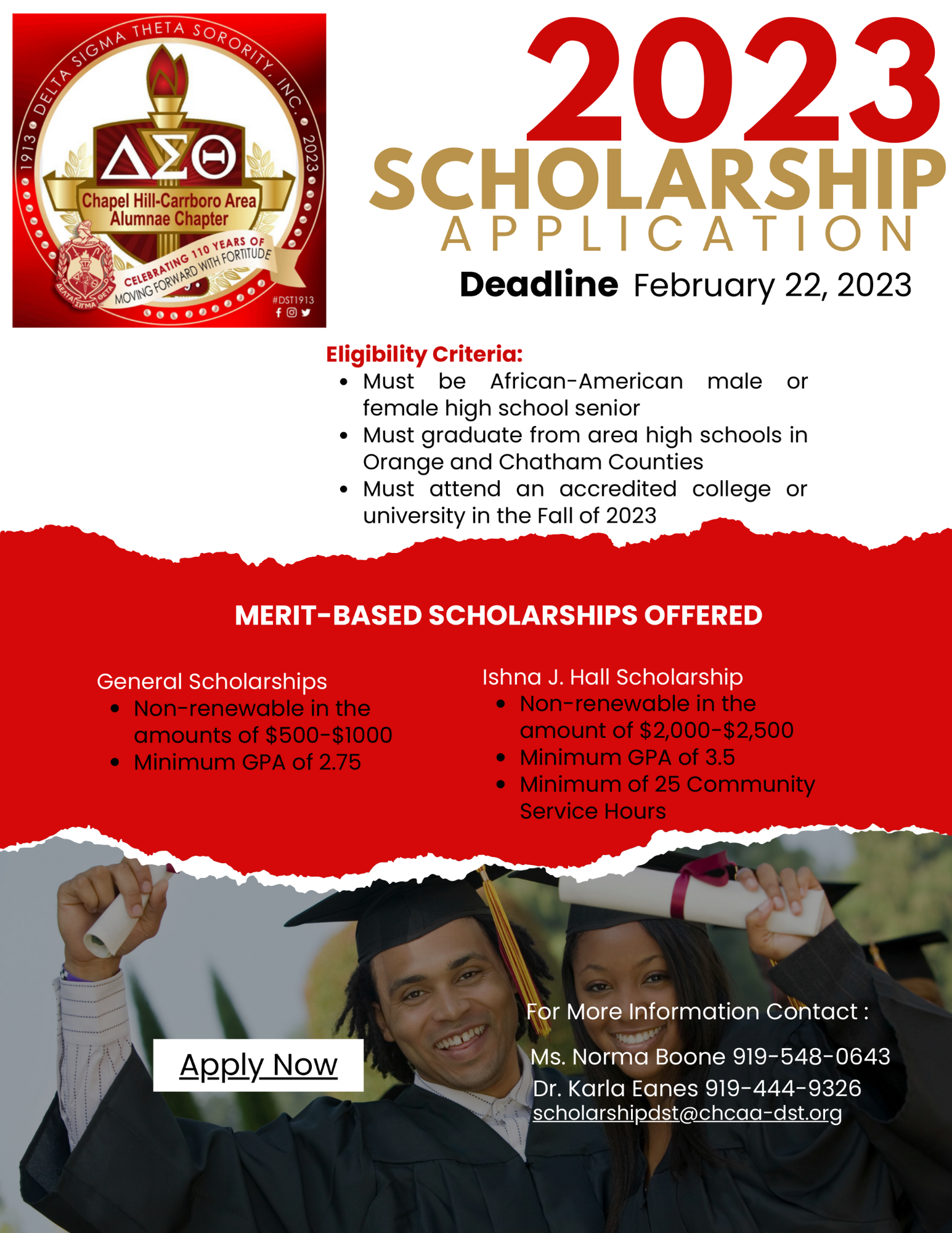 CHCAA Scholarship Applications Now Open – Chapel Hill Carrboro Area Alumnae